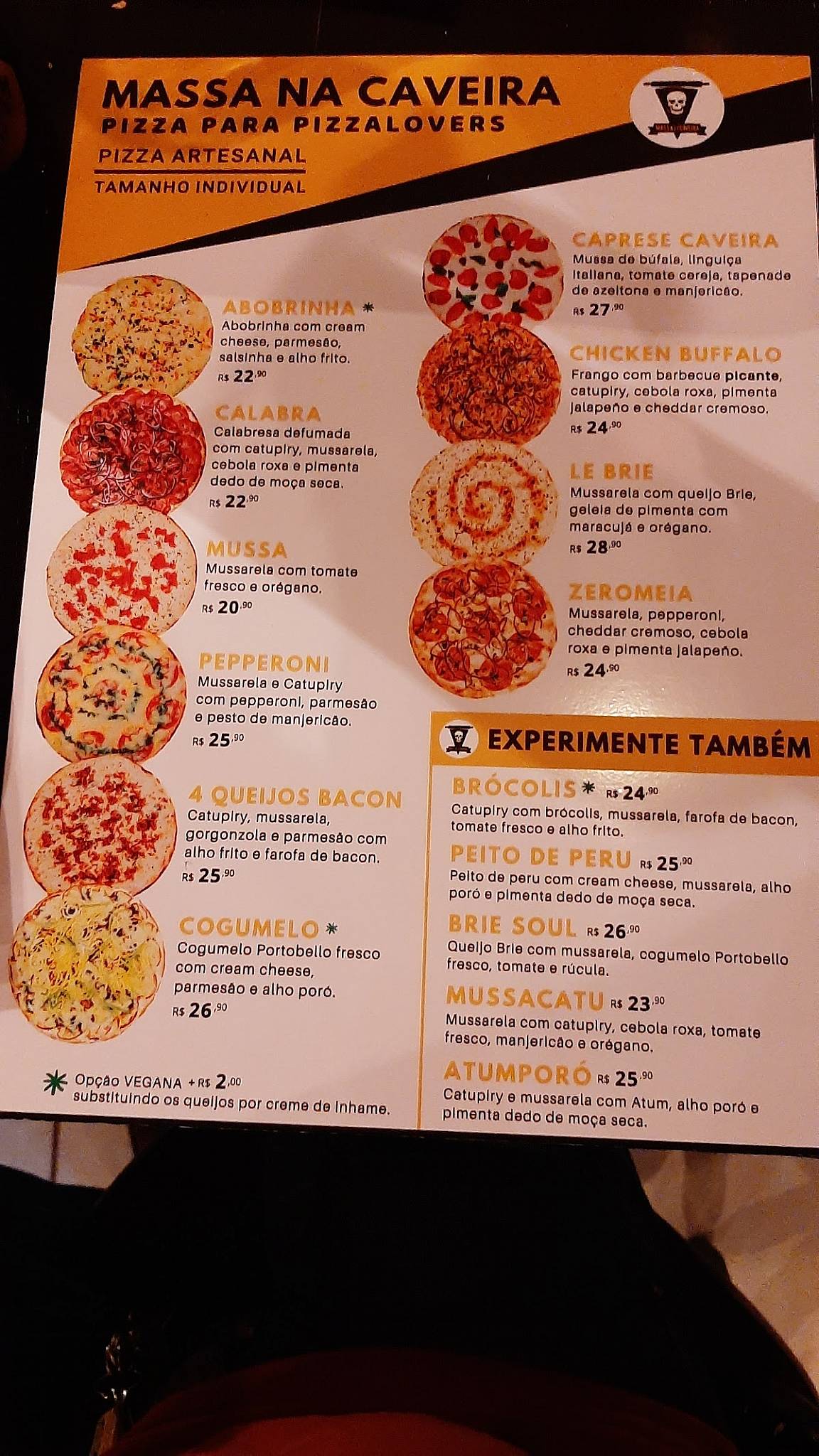 Menu em MASSA NA CAVEIRA - Pouso Alegre restaurante, Pouso Alegre