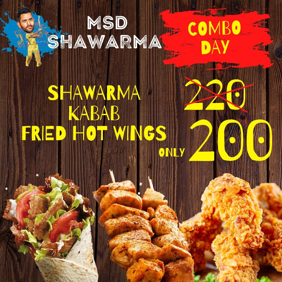 Menu at MSD SHAWARMA, Coimbatore, 351