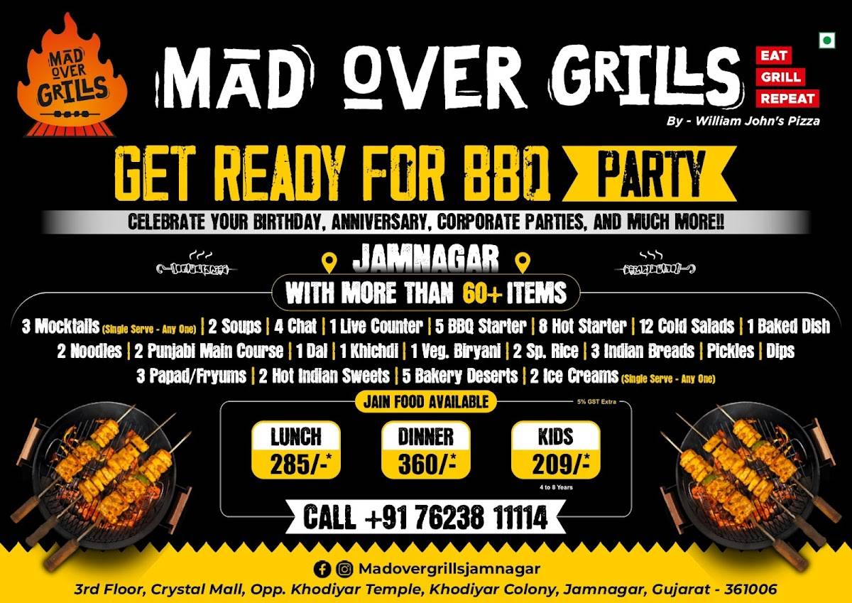 Menu at Mad Over Grills Jamnagar, Jamnagar