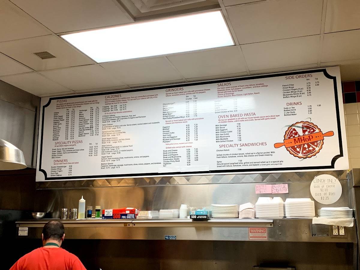 Carta de pizzería Madison House of Pizza, Madison