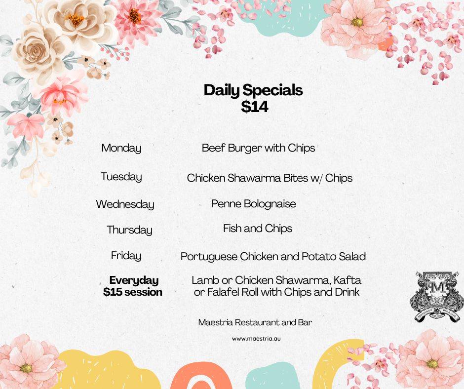 Menu at Maestria Restaurant & Bar by Cedrus, Rhodes