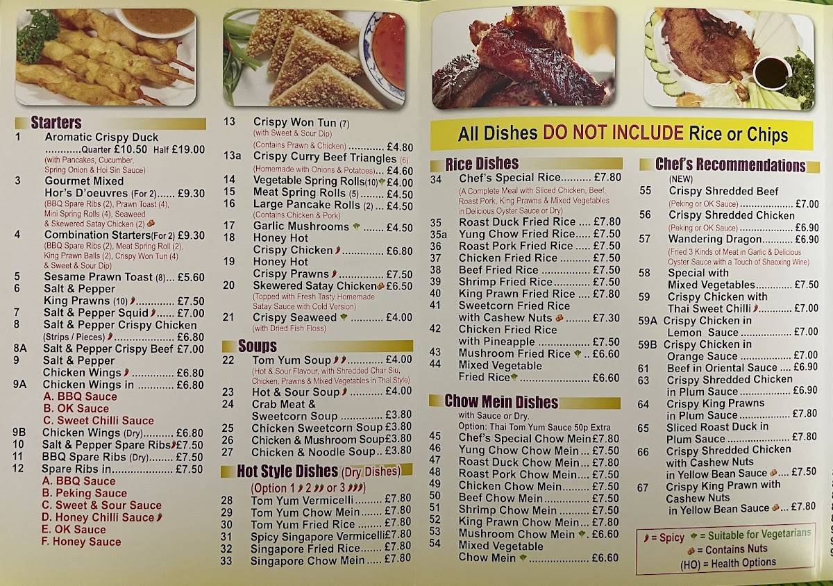 Menu at Magic Wok restaurant, Castleford