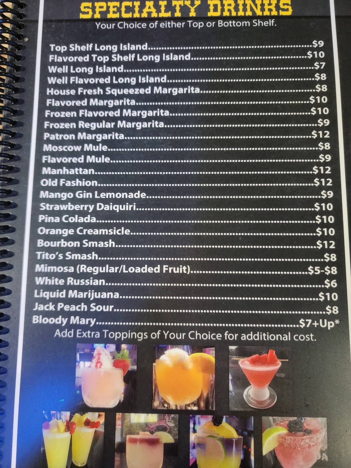 Menu at Main Street Saloon pub & bar, Akron