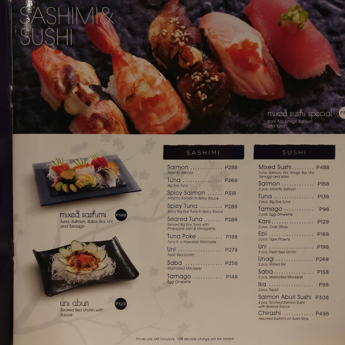 Menu at Koku restaurant, Makati