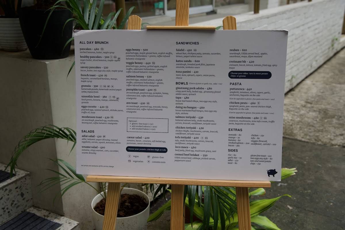 Menu at Spotted Pig Cafe Esteban, Makati
