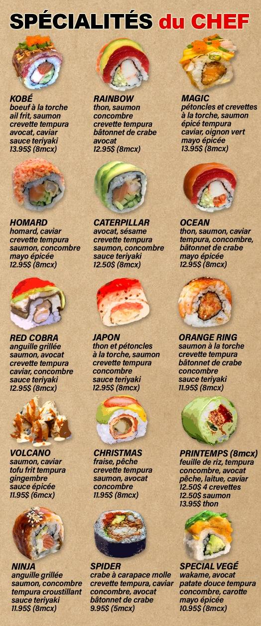 Menu au Maki Maki restaurant, Varennes