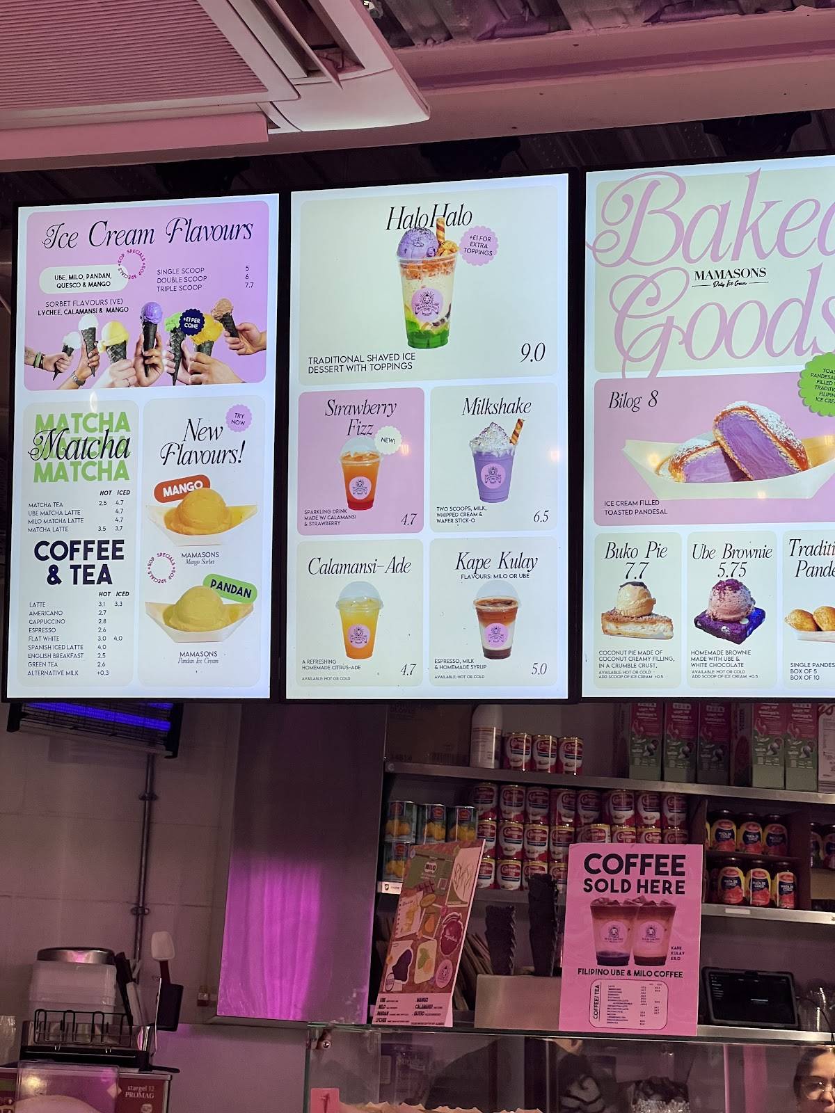 Menu at Mamasons Dirty Ice Cream desserts, London, 32 Newport Ct