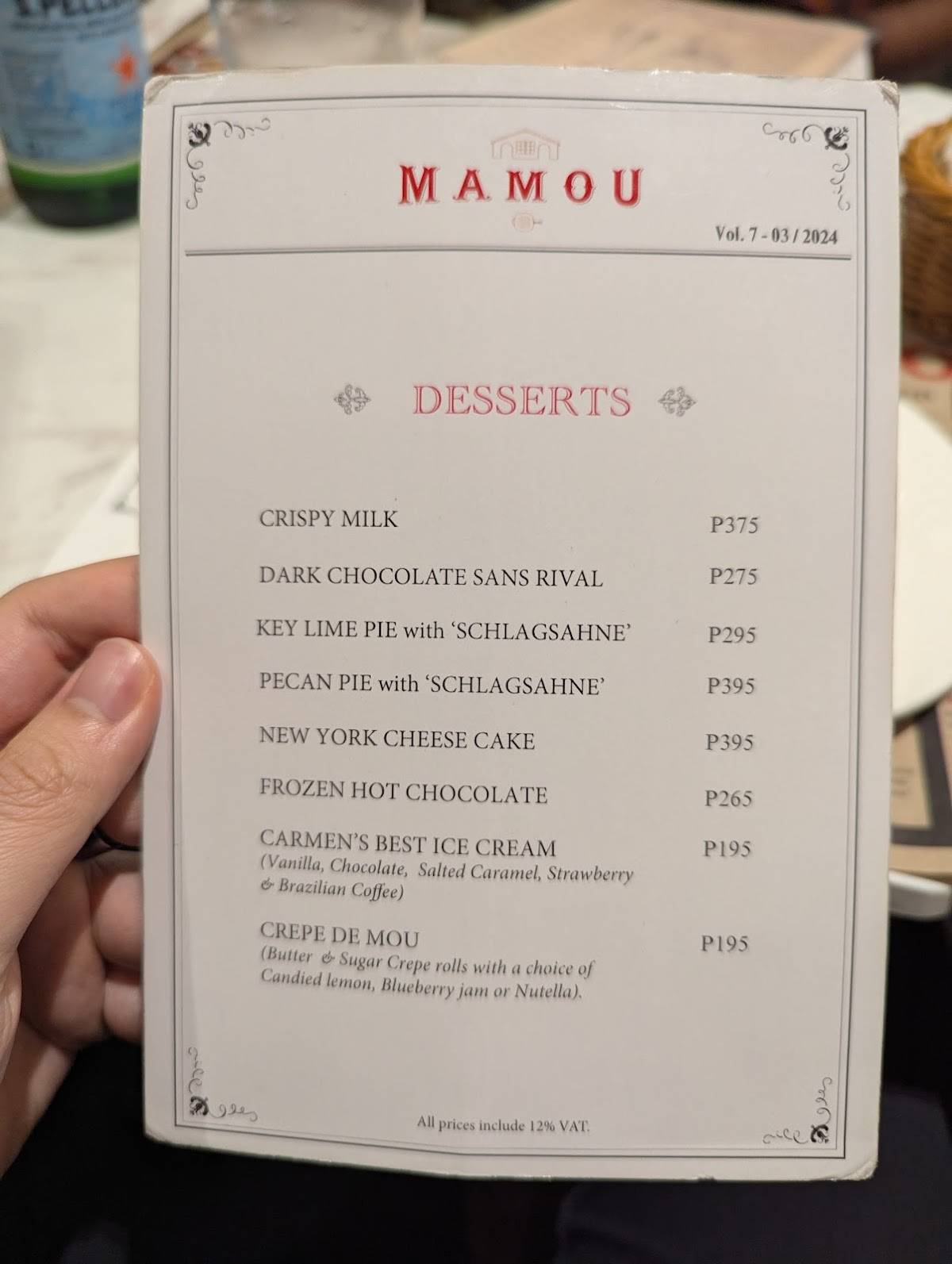 Menu at Mamou - A Home Kitchen steakhouse, Taguig, One Serendra