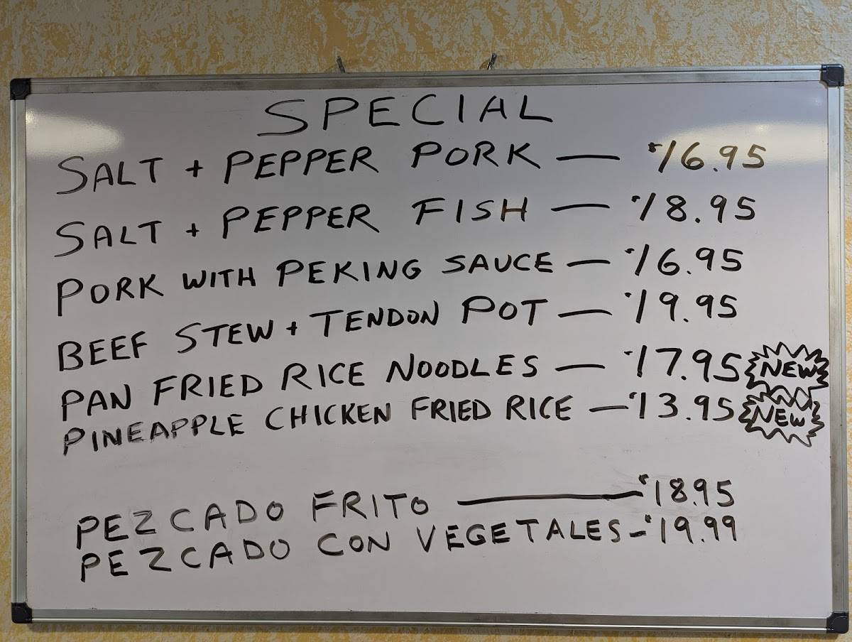Menu at Mandarin Garden Chinese Restaurant, Salinas