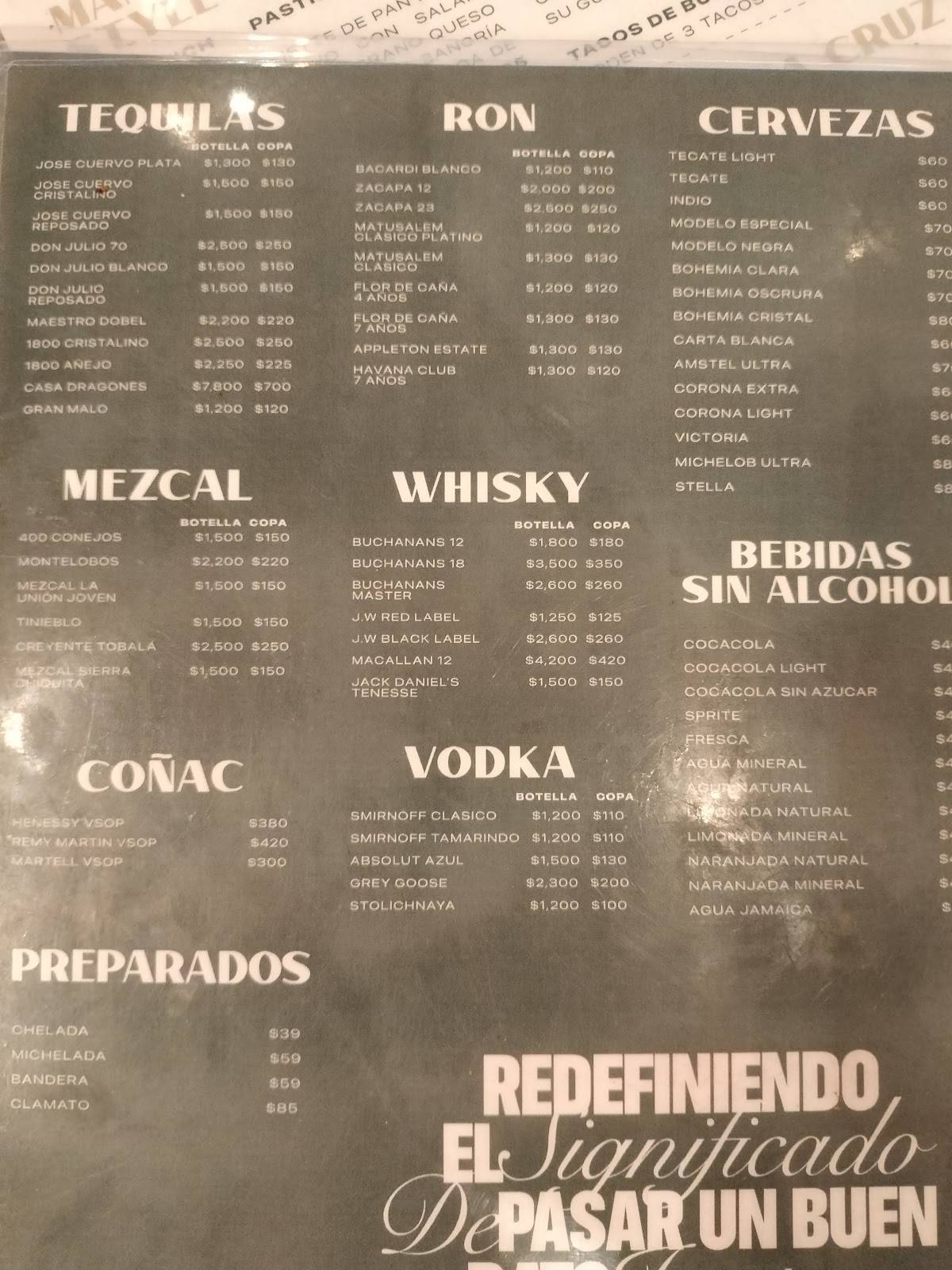 Menu at Manhattan Bar - Botanero, Ciudad Victoria