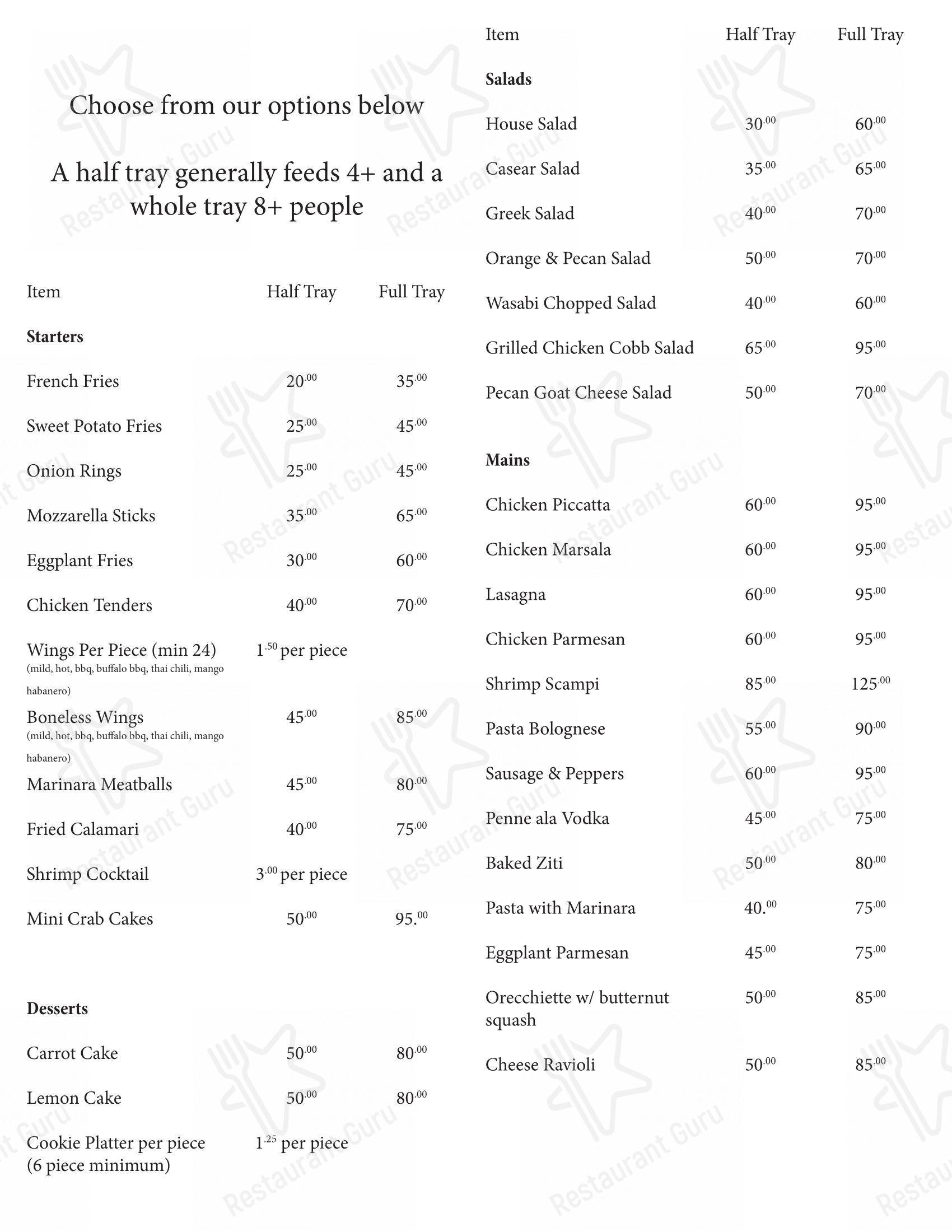 Menu at Maple Tree Cafe, Simsbury