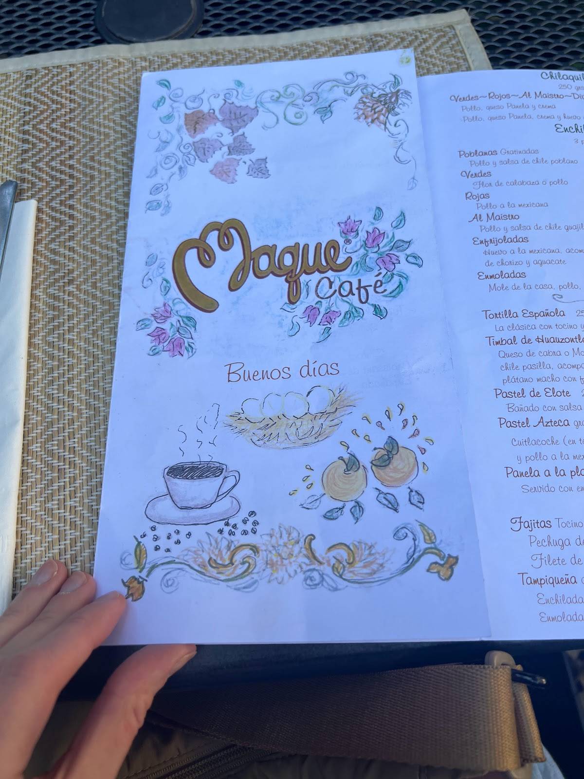 Carta de MAQUE café, Ciudad López Mateos, C. Varsovia 61