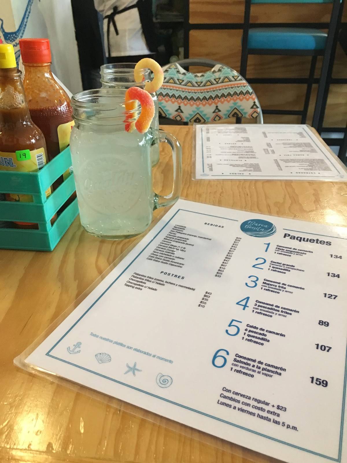 Carta del restaurante Marea Bonita, Ciudad López Mateos, Calle Mexicali 4