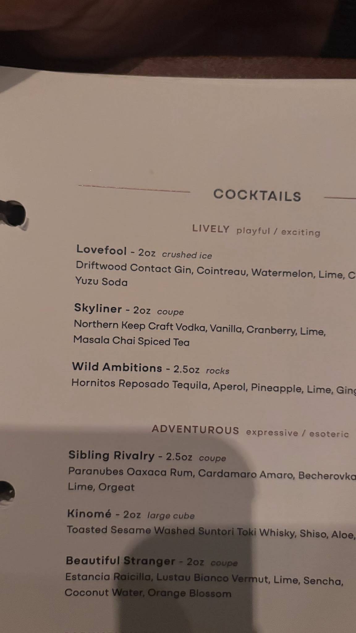 Menu at Marilena Cafe & Raw Bar, Victoria