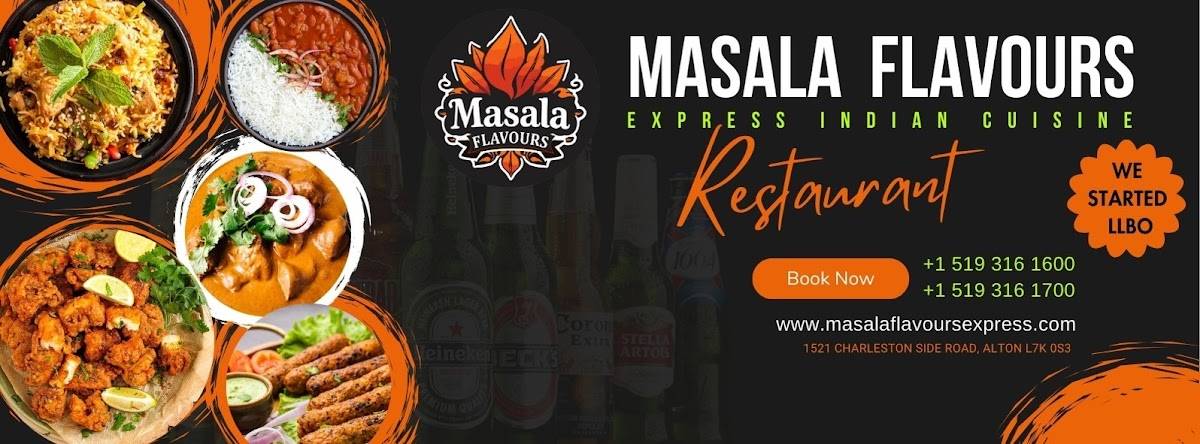 Menu at Masala Flavours Express Indian Cuisine restaurant, Caledon