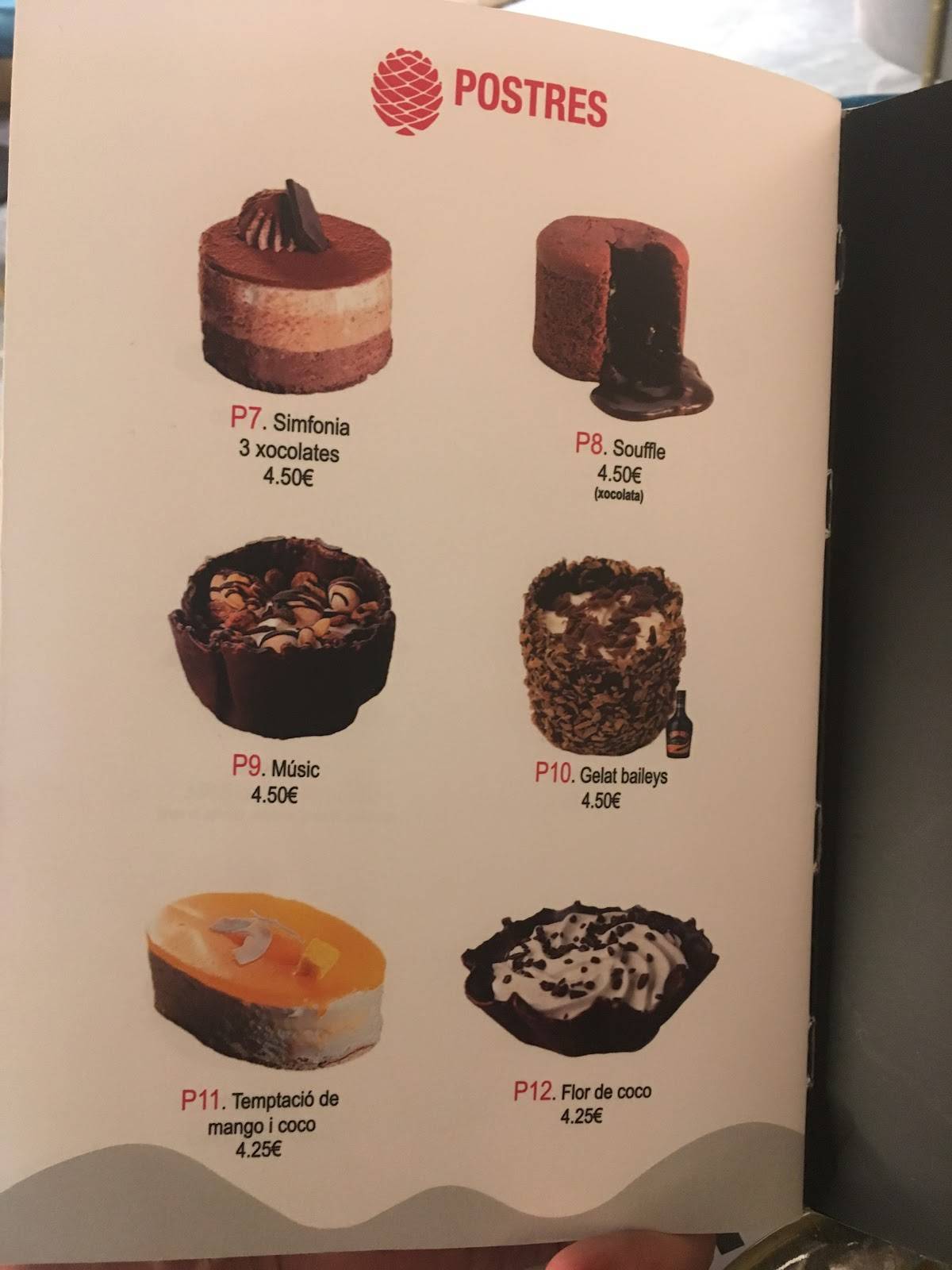 Carta del restaurante Matsuki Sushi, Barcelona