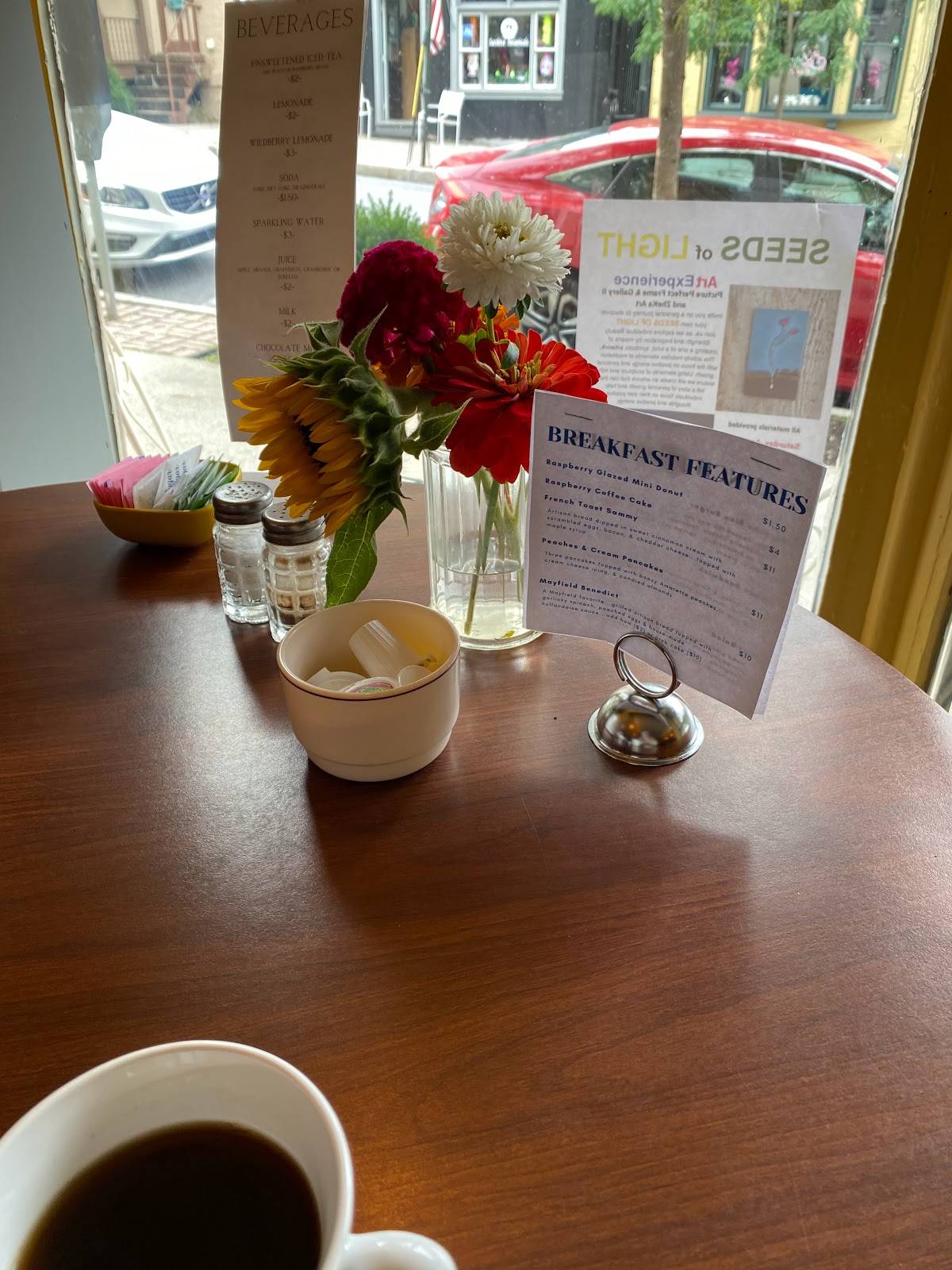 Menu at Mayfield restaurant, Hollidaysburg
