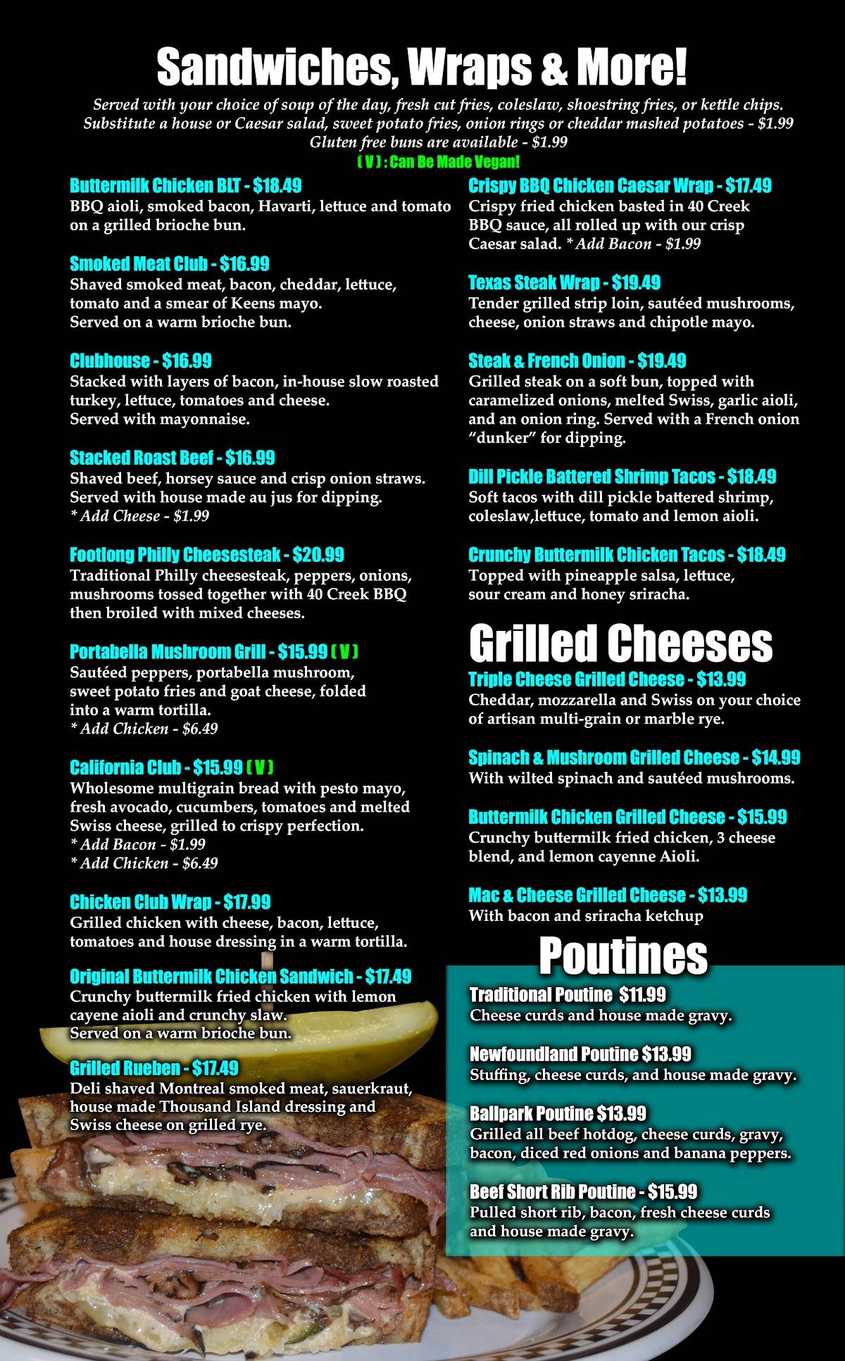 Menu at Melanie Pringles Restaurant, Whitby