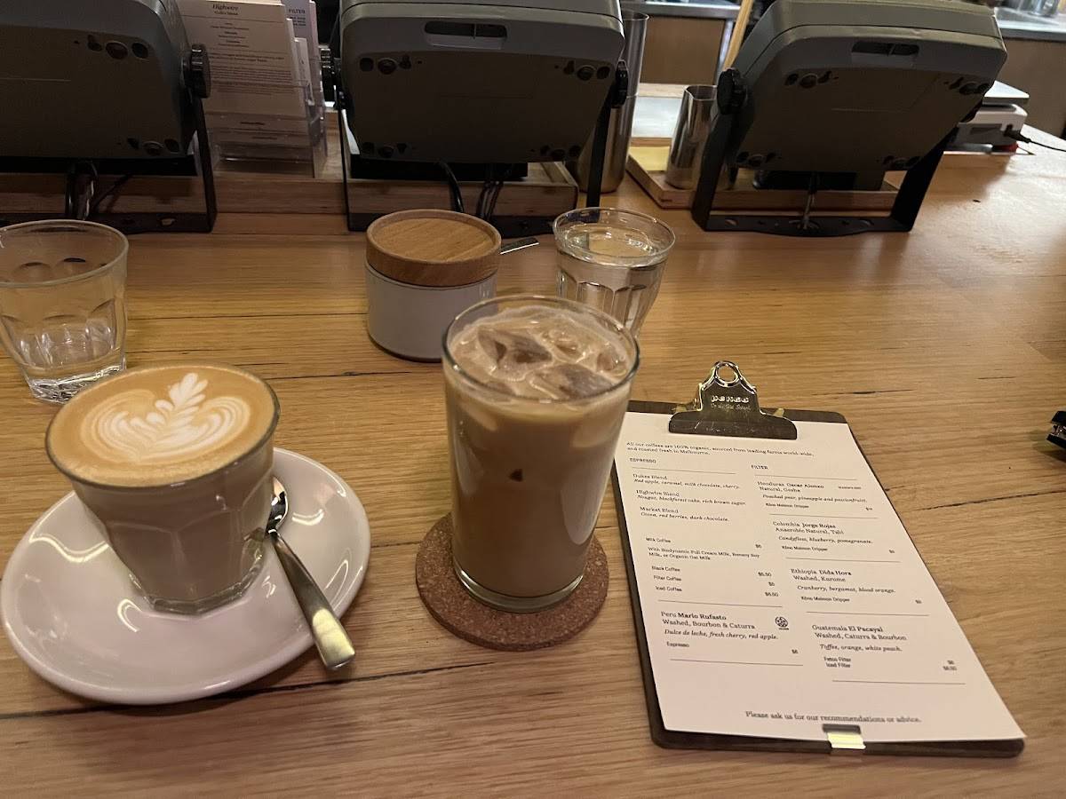 Menu at Dukes Coffee Roasters cafe, Melbourne, 247 Flinders Ln