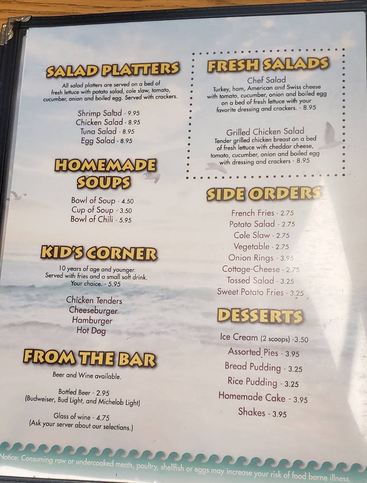 Menu at That Little Restaurant, Melbourne