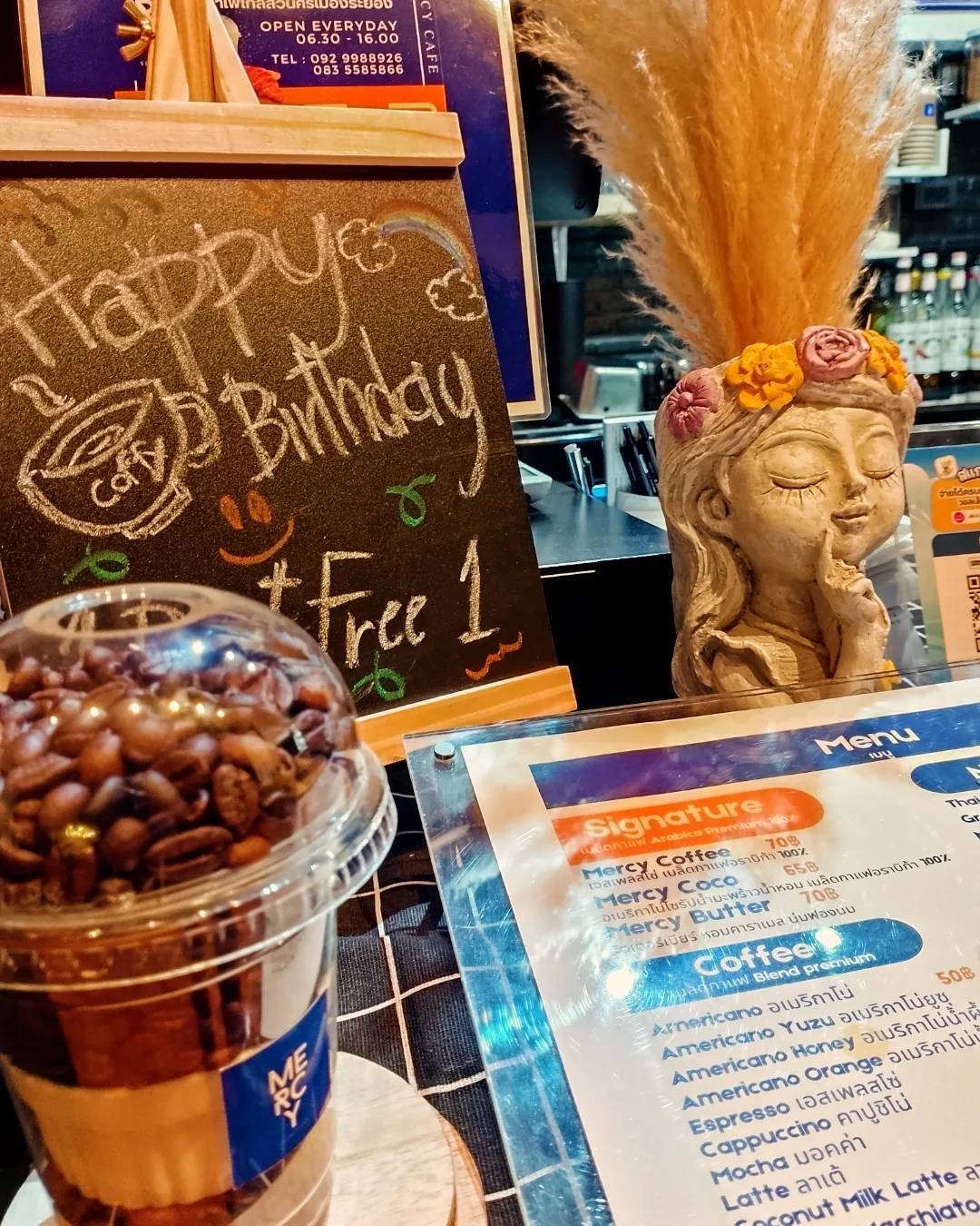 Menu at Mercy Cafe & Secret bar, Rayong