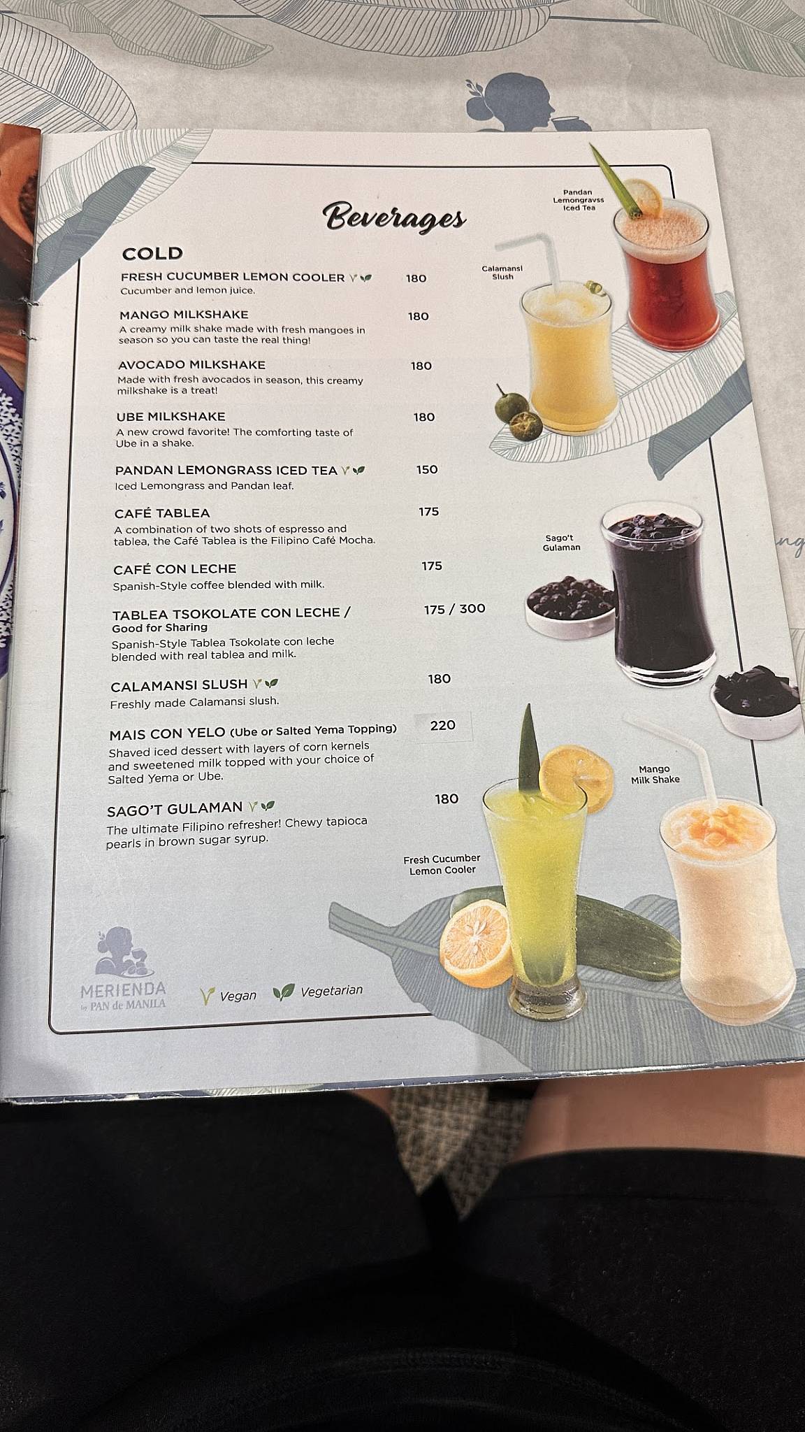 Menu at Merienda by Pan de Manila restaurant, Pasig