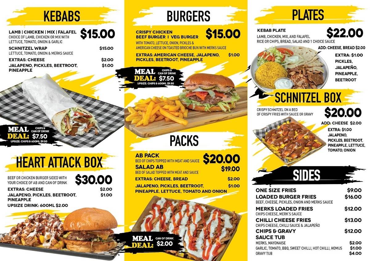 Menu at Merk's Grill restaurant, Clovelly Park