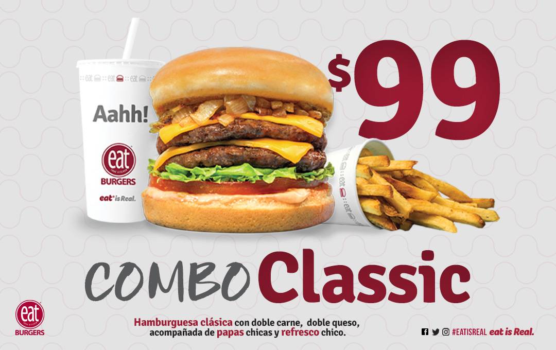 Carta del restaurante Eat Burgers, Mexicali, C. Novena 1540
