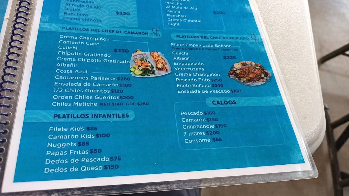 Carta del restaurante Mariscos Los Compadres, Mexicali, Av Pdte Gómez ...