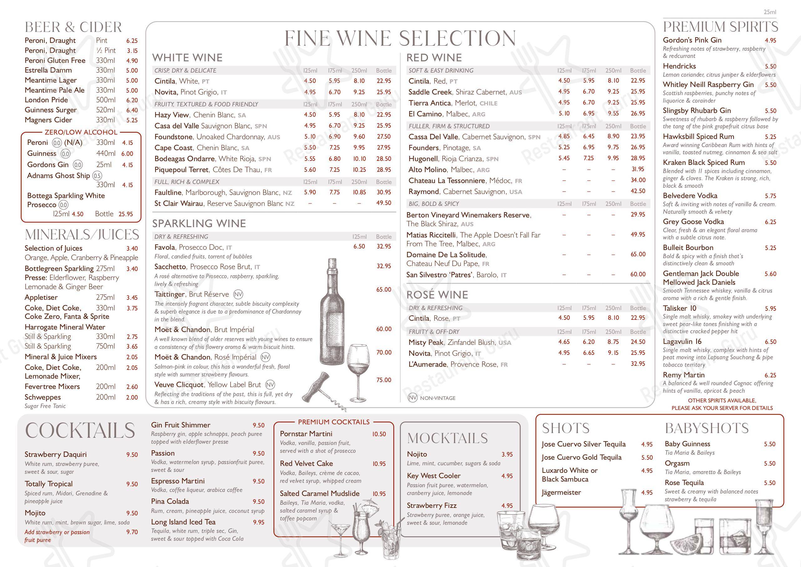 Menu at Middletons Norwich pub & bar, Norwich, 11-15 Timber Hill