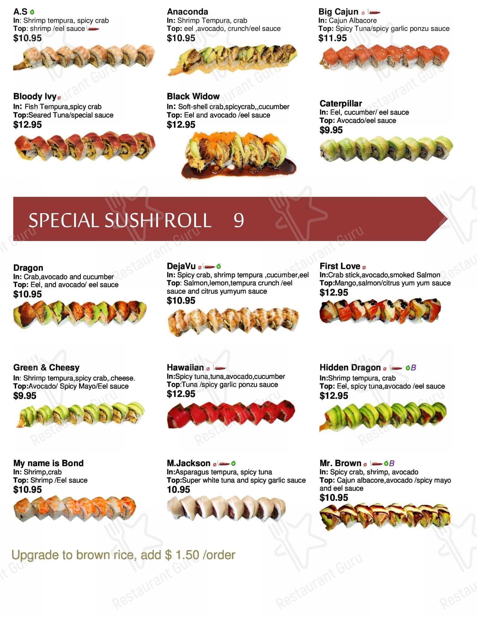 Menu at Midori restaurant, Henderson, N Green Valley Pkwy #320