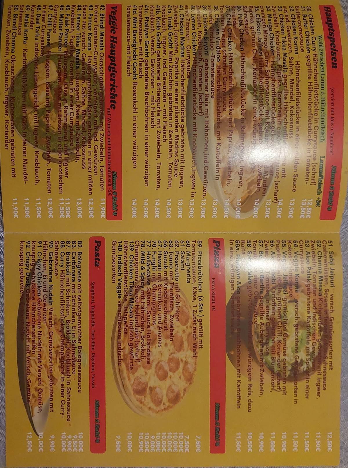 Menu at Mild & Spicy restaurant, Nierstein
