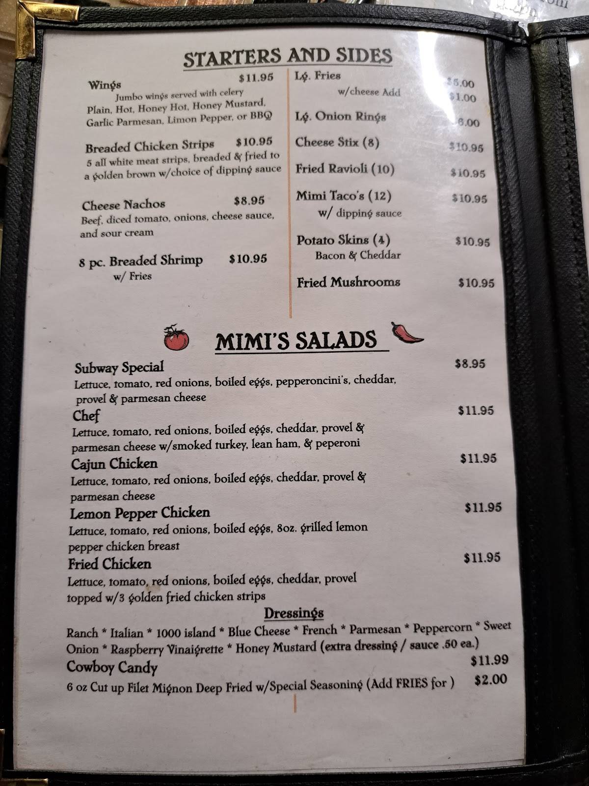 Menu at Mimi's 46 north bar and grill, Ferguson, 46 N Florissant Rd