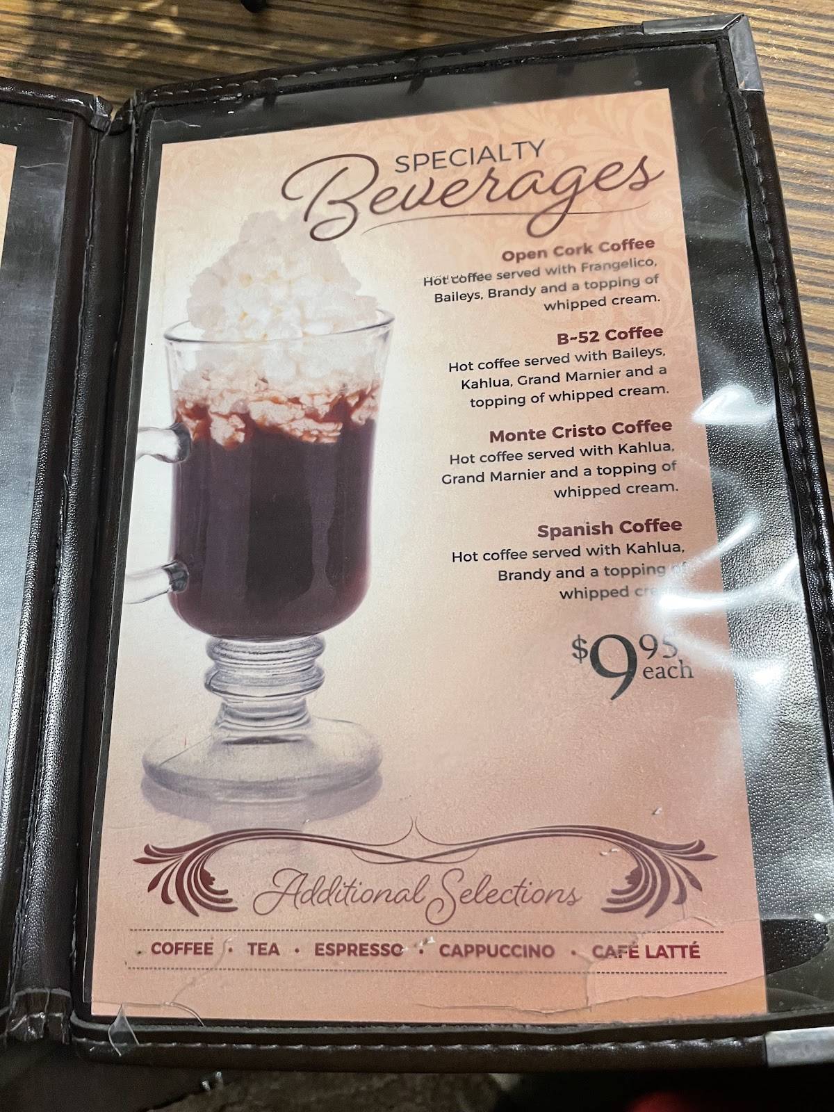 Menu at The Open Cork Restaurant & Lounge, Mississauga