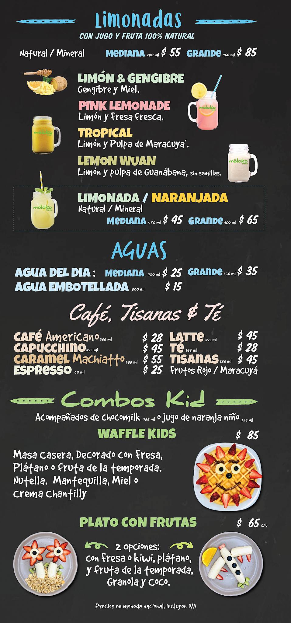Carta del restaurante Moloko, Mezcales