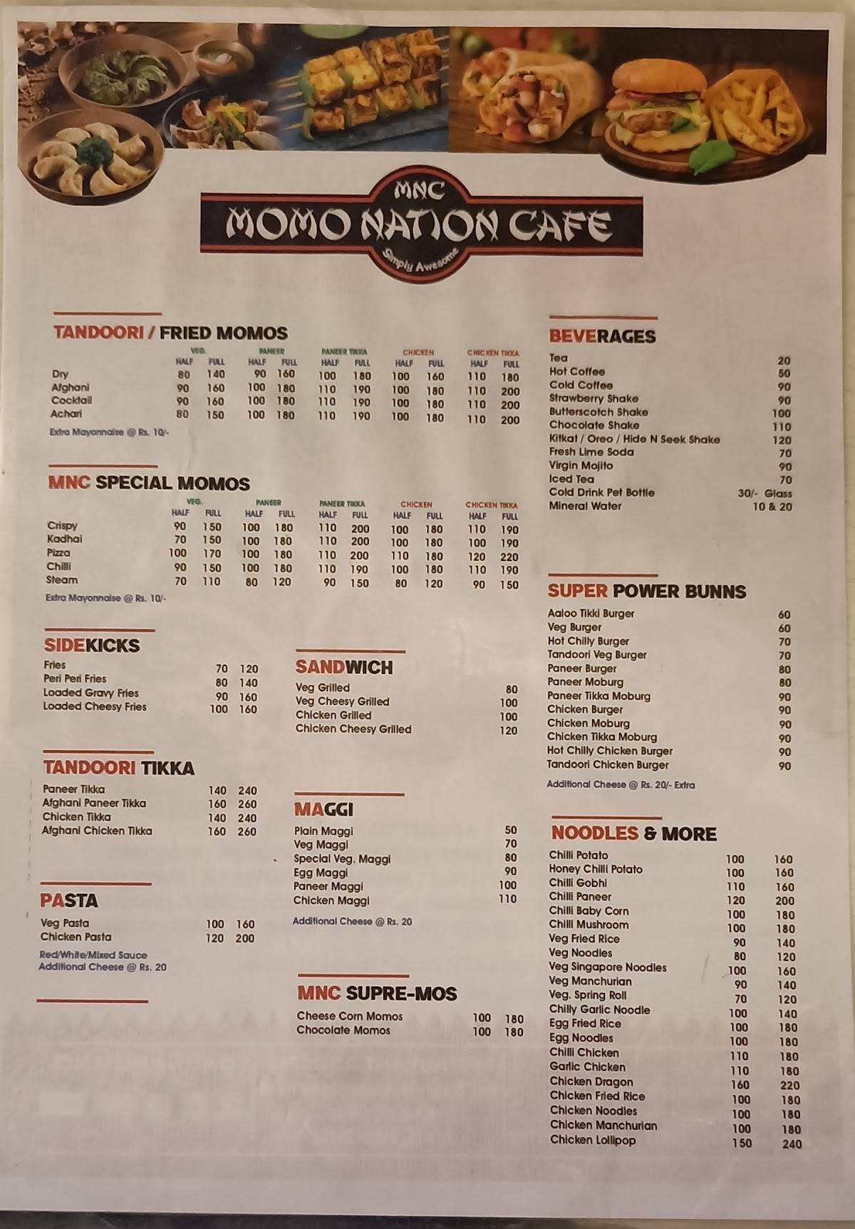 Menu at Momo Nation Family Restaurant, Araria