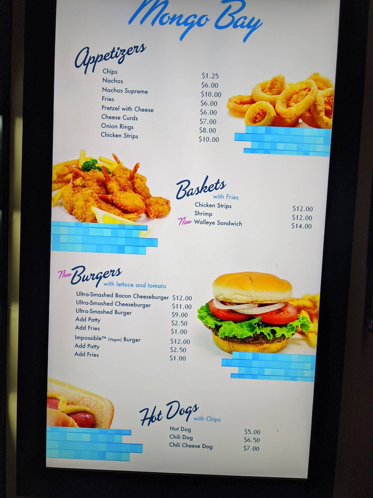 Menu at Mongo Bay Grill restaurant, Red Wing