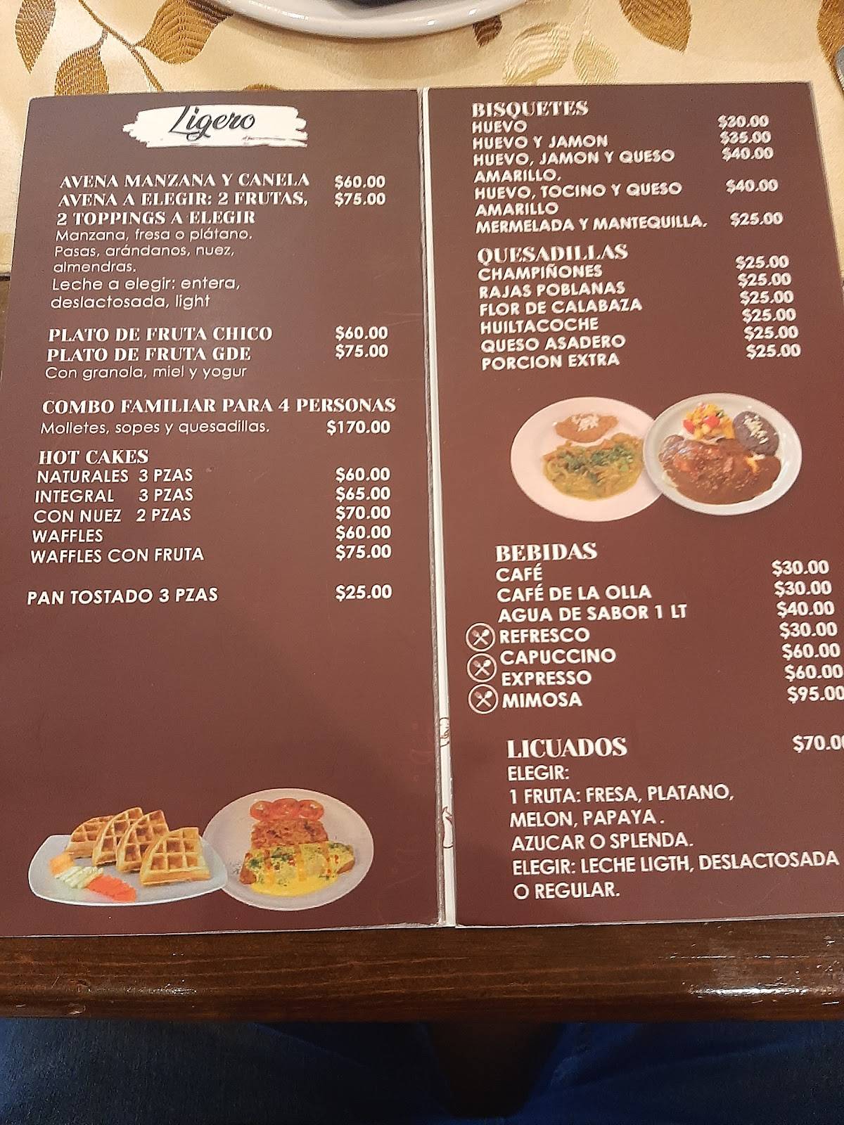 Carta del restaurante Morena Linda, Nuevo Laredo, Av. Ocampo 3454