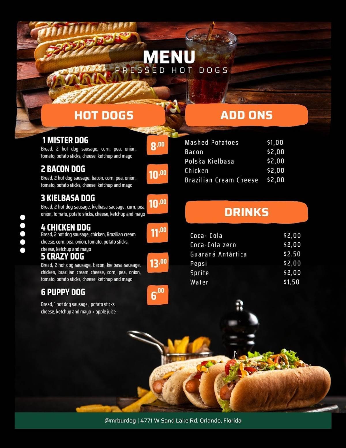Menu at Mr Burdog - Lanche Brasileiro, cachorro-quente e Burger ...