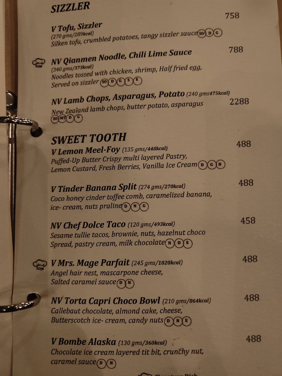 Menu at Mrs Mage - Hyatt Hyderabad Gachibowli, Hyderabad