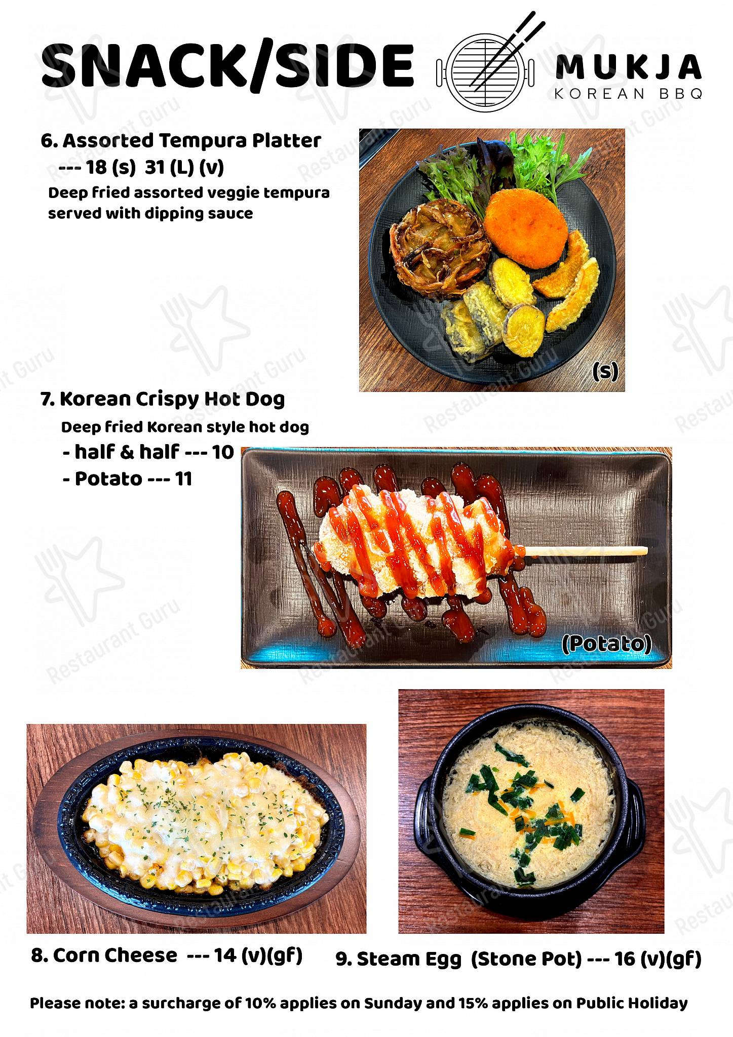 Menu at Mukja Korean BBQ Korean Fried Chicken Restaurant, Berwick