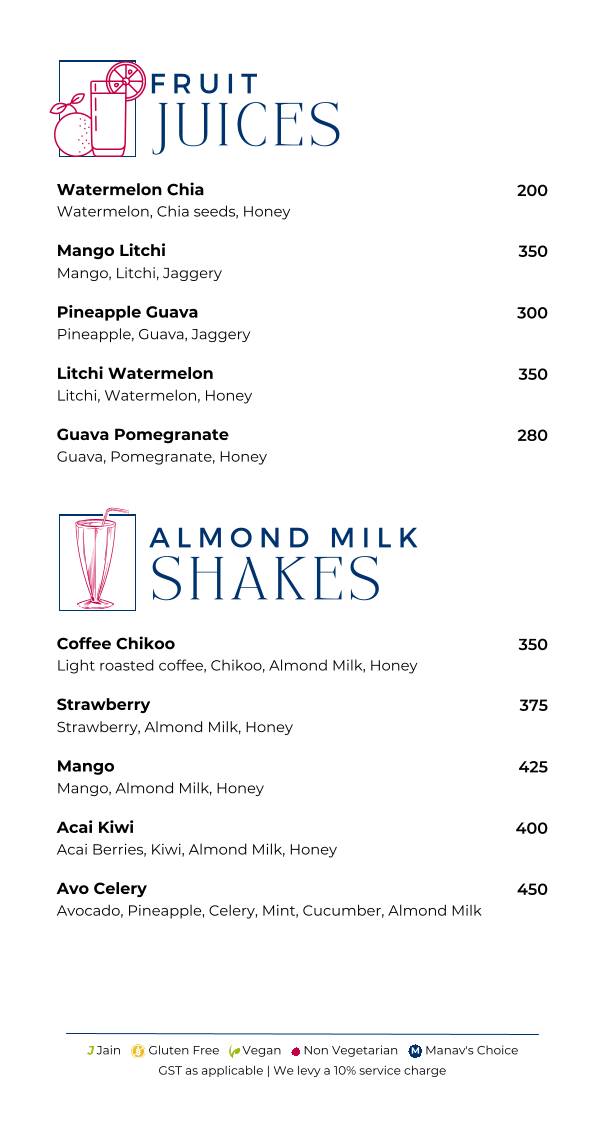 Menu at Kenkō by Manav Shah, Mumbai