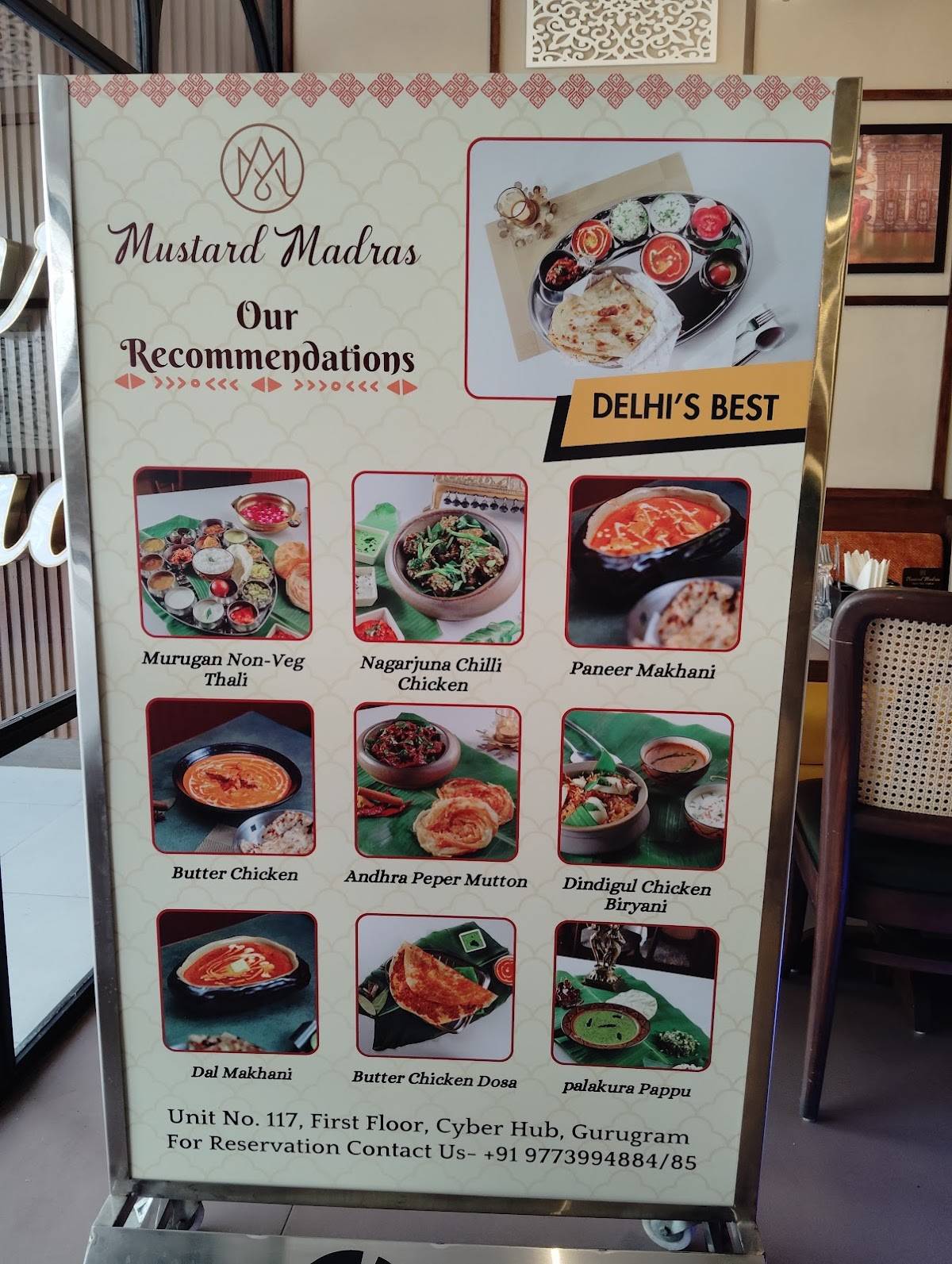 Menu at Mustard Madras - Cyber Hub, Gurugram