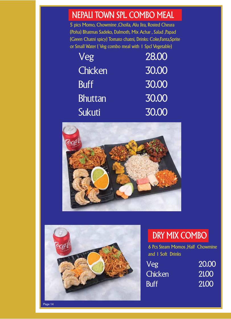Menu at NEPALI TOWN RESTAURANT (Al Zahiyah), Abu Dhabi