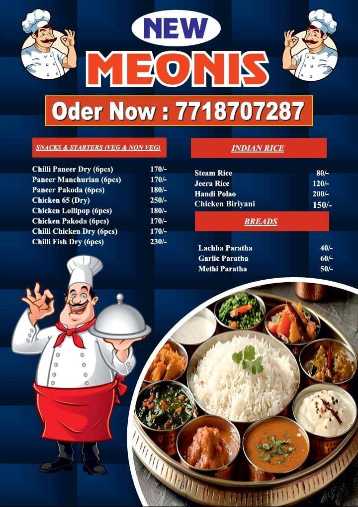 Menu at NEW Meonis Restaurant., Kolkata