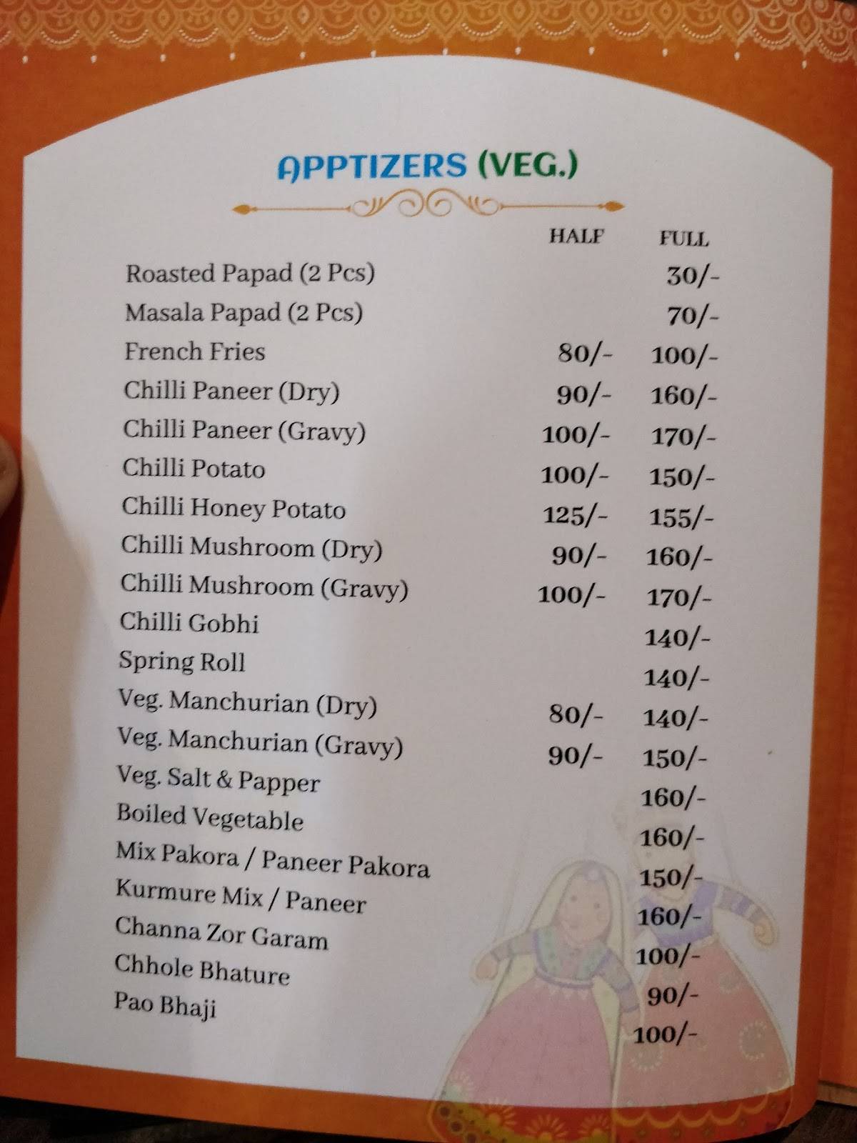 Menu at Namaste Bharat, Noida, Plot No. 22