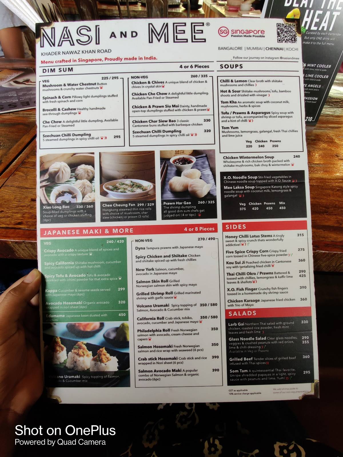 Menu at Nasi and Mee - Nungambakkam, Chennai