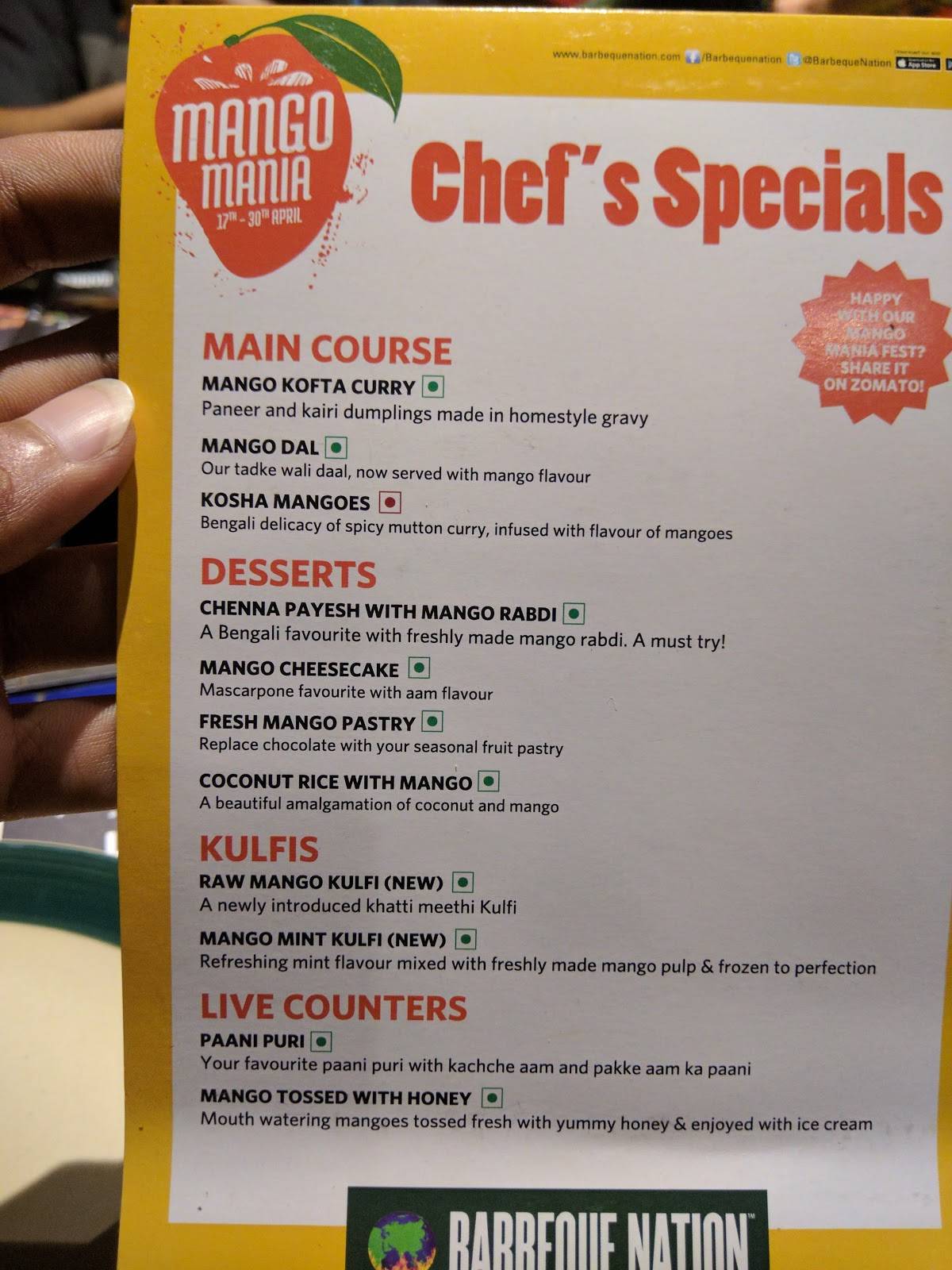 Menu at Barbeque Nation - Mumbai - Mahape, Navi Mumbai, Ground Floor