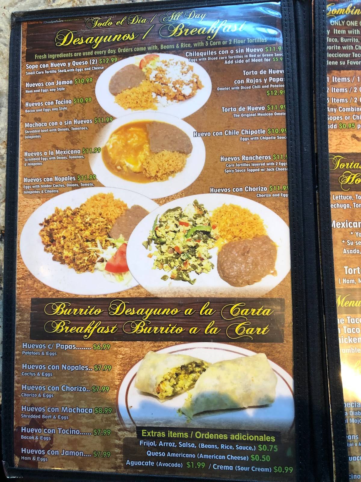 Menu at Nena's on B St restaurant, Stockton, S B St