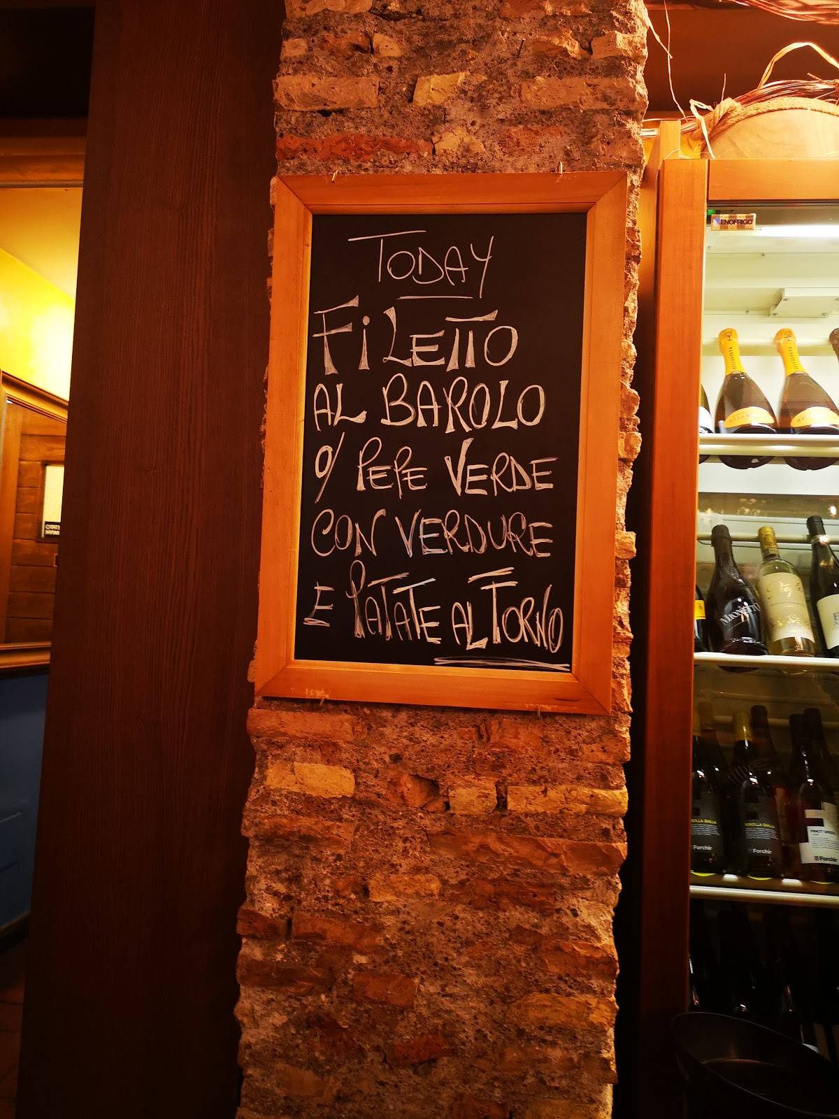 Menu at Nerone pizzeria, Rome, Via del Viminale